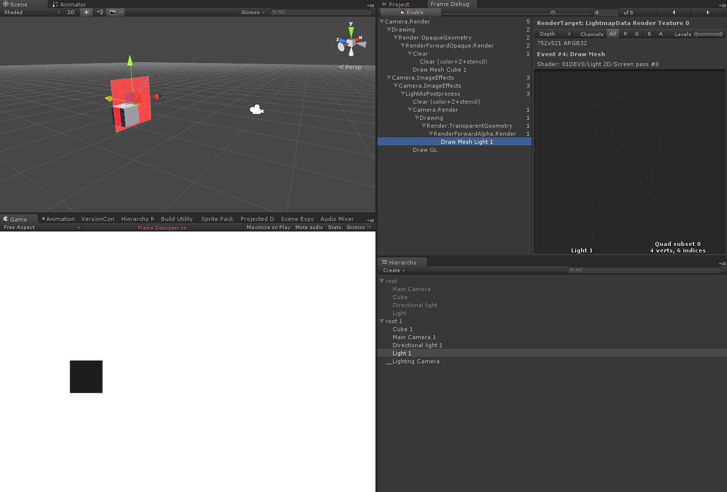 Writing into a render texture using depth buffer from another render texture, how to do it ...