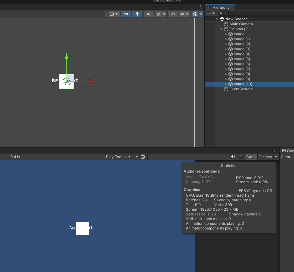 Why does SetPass count increase when TextMeshProUGUI is a child of an Image in Unity UI? - Unity ...