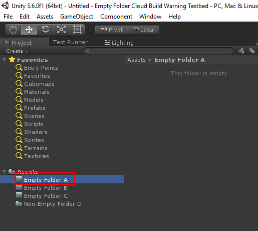 Build Warnings For Each Empty Folder In Project Bug Case 894630 Unity Services Unity