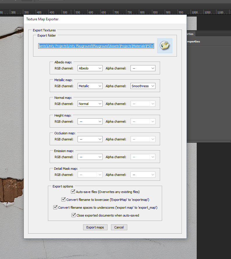 Photoshop tool for easily exporting texure maps from PSD - Unity Engine - Unity Discussions