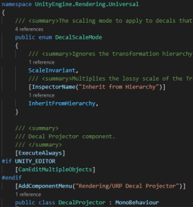 Unable to get a reference to URP Decal Projector - Unity Engine - Unity Discussions
