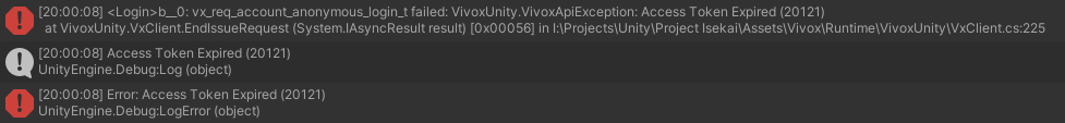 Vivox token error - Unity Services - Unity Discussions