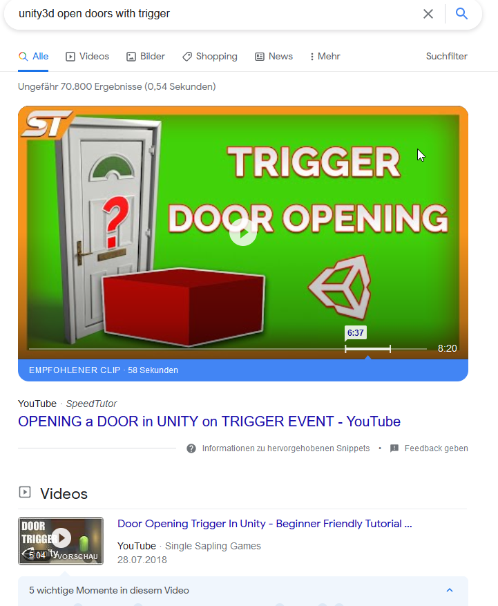 third person open door with trigger with pc controller - Unity Engine ...