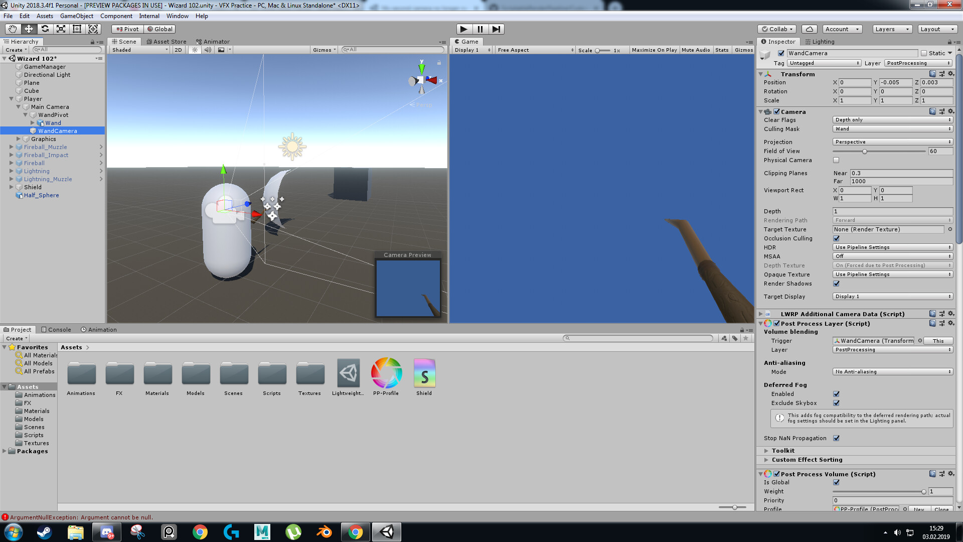 My second camera no longer renders properly after applying LW Rendering Pipeline - Unity Engine ...