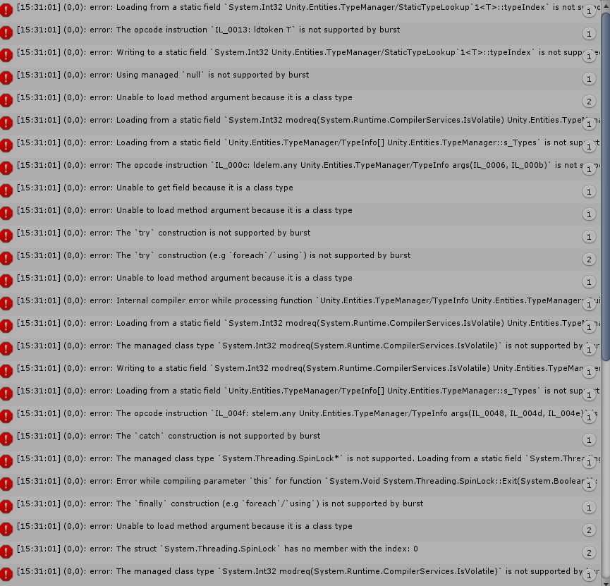 Problems with filling DynamicBuffer and Chunk Disposing Chunk and Burst errors - Unity Engine ...