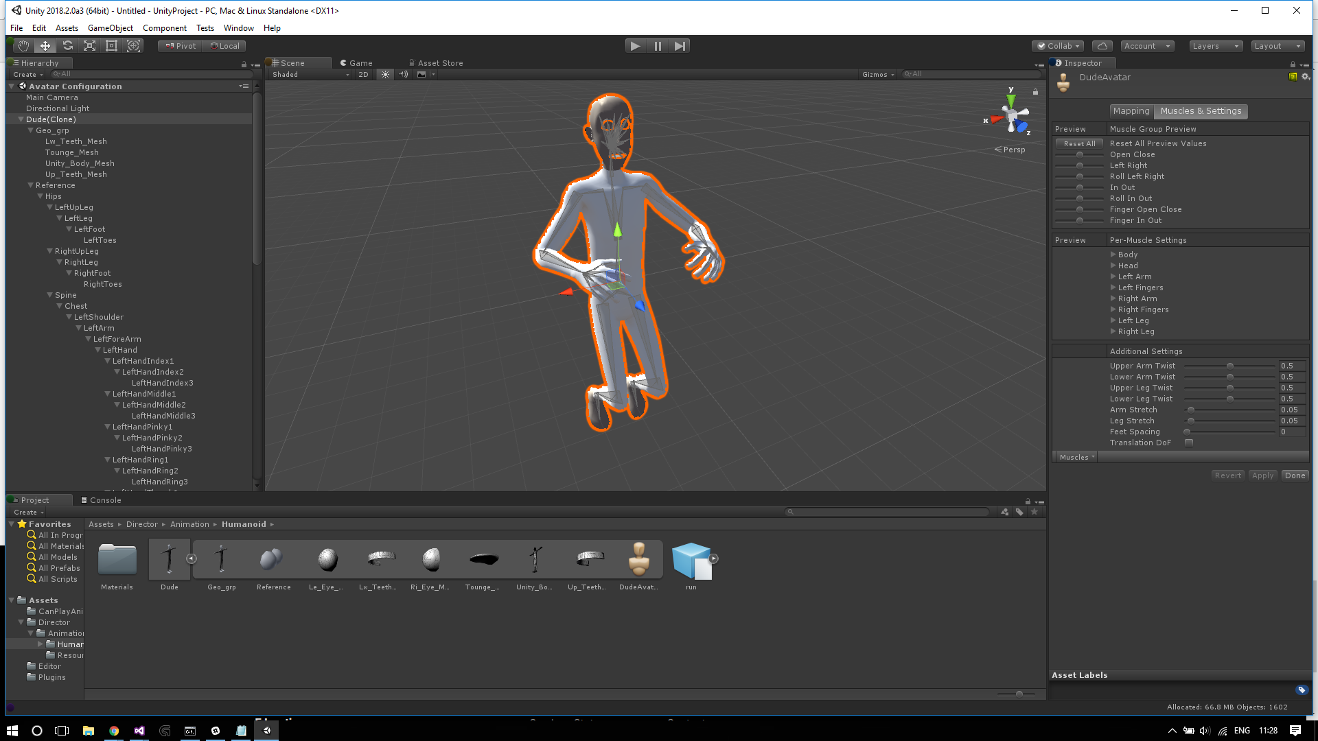 Need an example of mecanim-compatible skeleton for blender - Unity Engine - Unity Discussions
