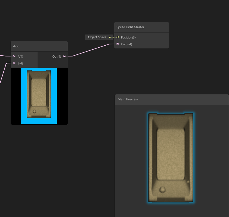 Preview and object with material are different than last node (Add) in shader graph - Unity ...