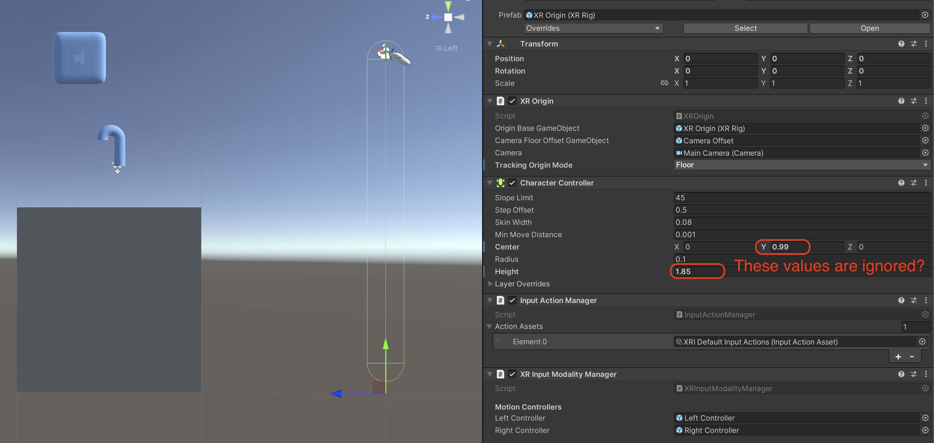 Cannot set height of XR Character Controller - Unity Engine - Unity Discussions