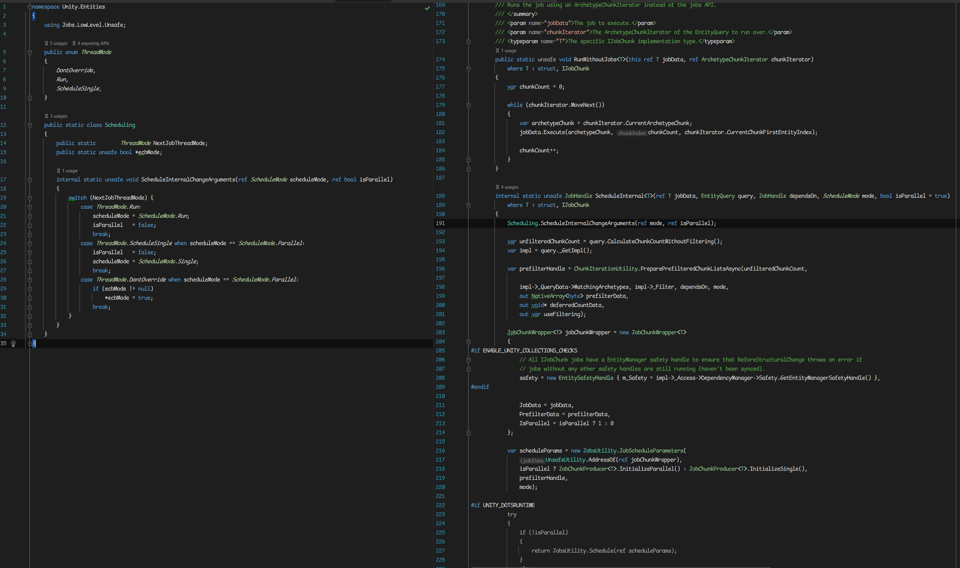 Scheduleparallel Vs Schedule Vs Run Overhead Cost Unity Engine Unity Discussions 9084