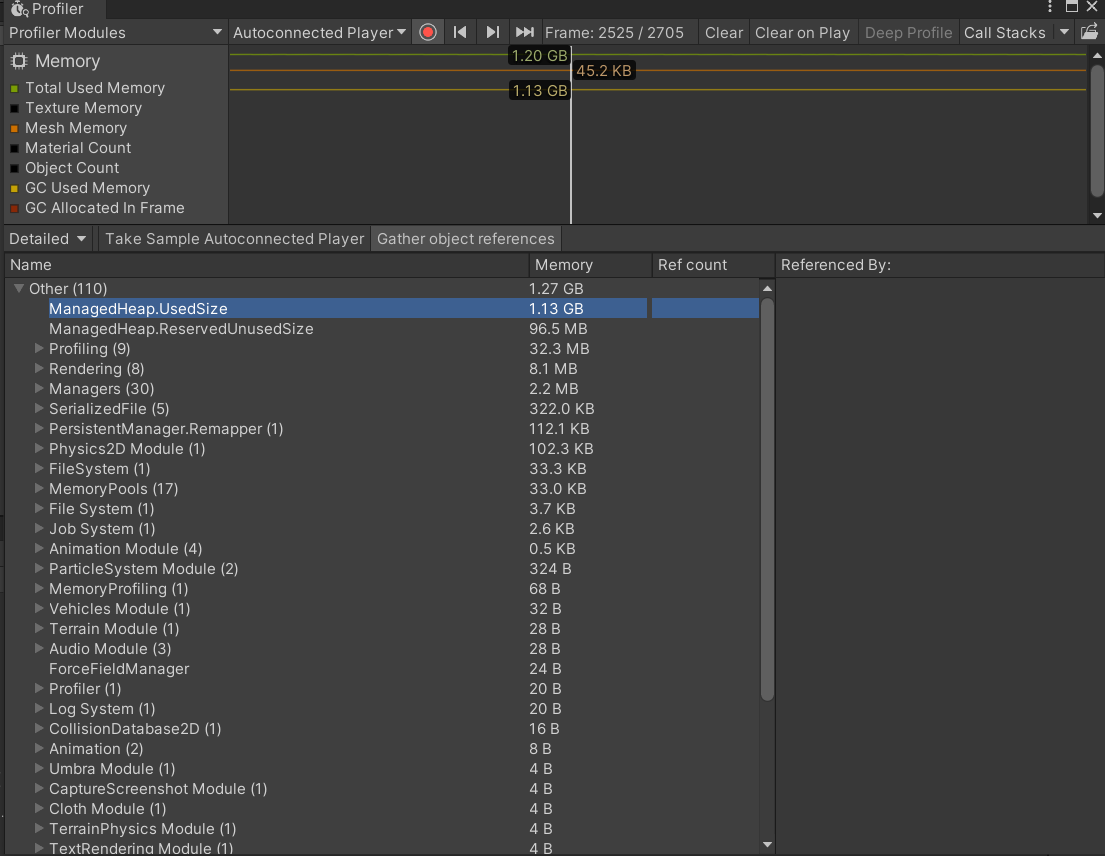 Garbage Collector Does Not Free Memory Unity Engine Unity Discussions