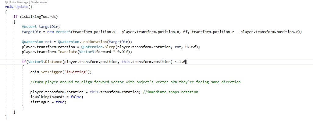 Issue with correctly positioning player to sit on chair - Unity Engine - Unity Discussions