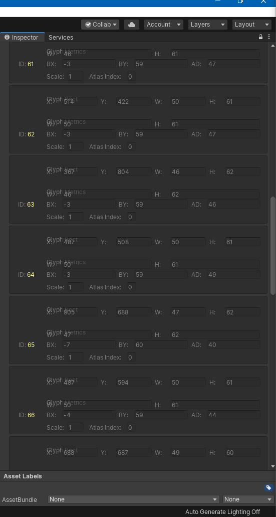 New Character And Glyph Tables Unity Engine Unity Discussions 4843