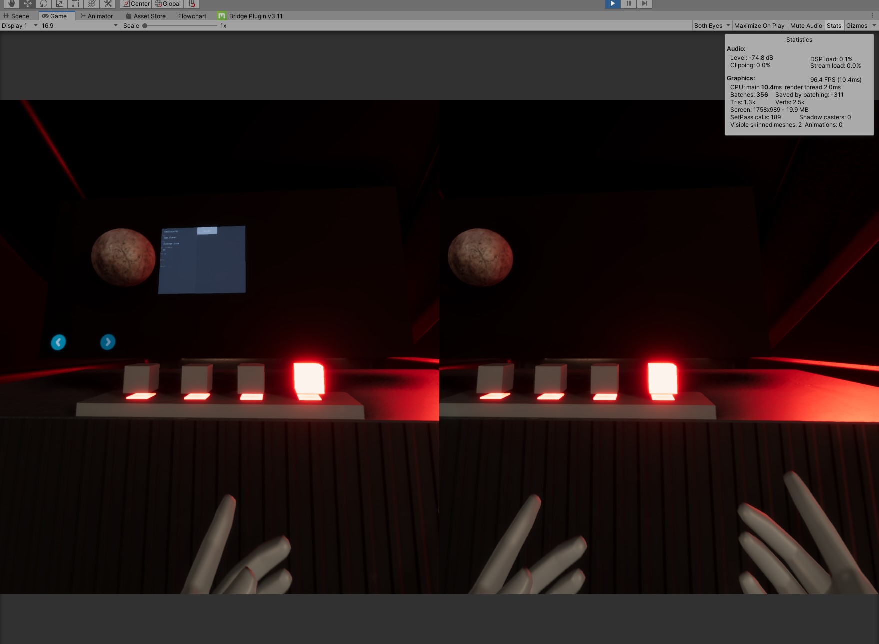 Unity Ui Only Visible In The Left Eye With Single Pass Hdrp Oculus Unity Engine Unity