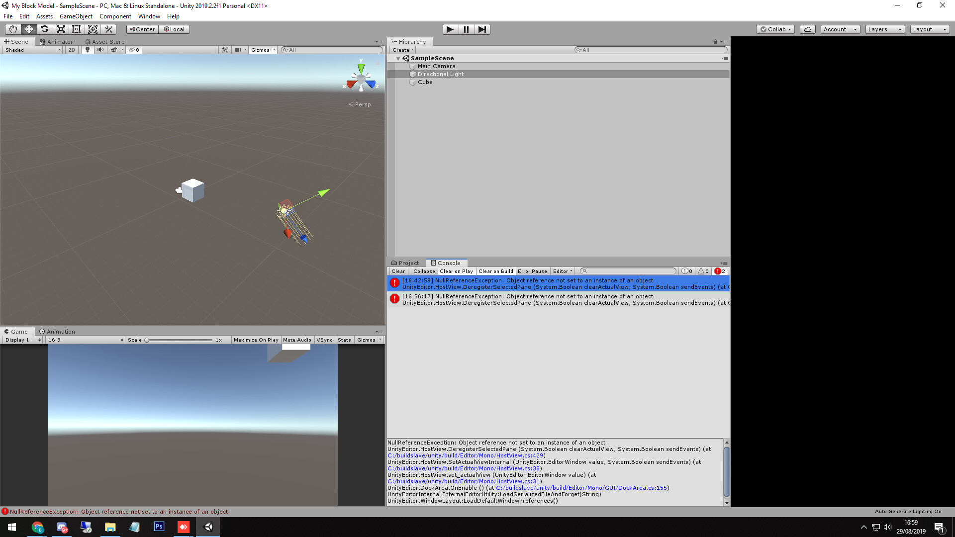 Black side bar, and i can't open inspector window - Unity Engine - Unity Discussions