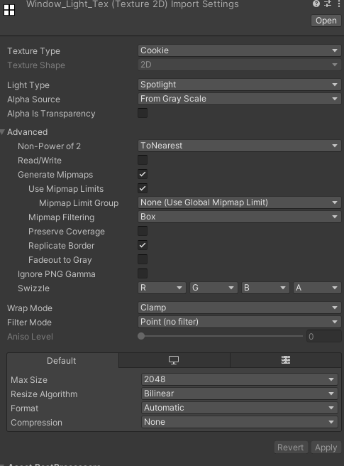 Square spotlight with cookie - Unity Engine - Unity Discussions