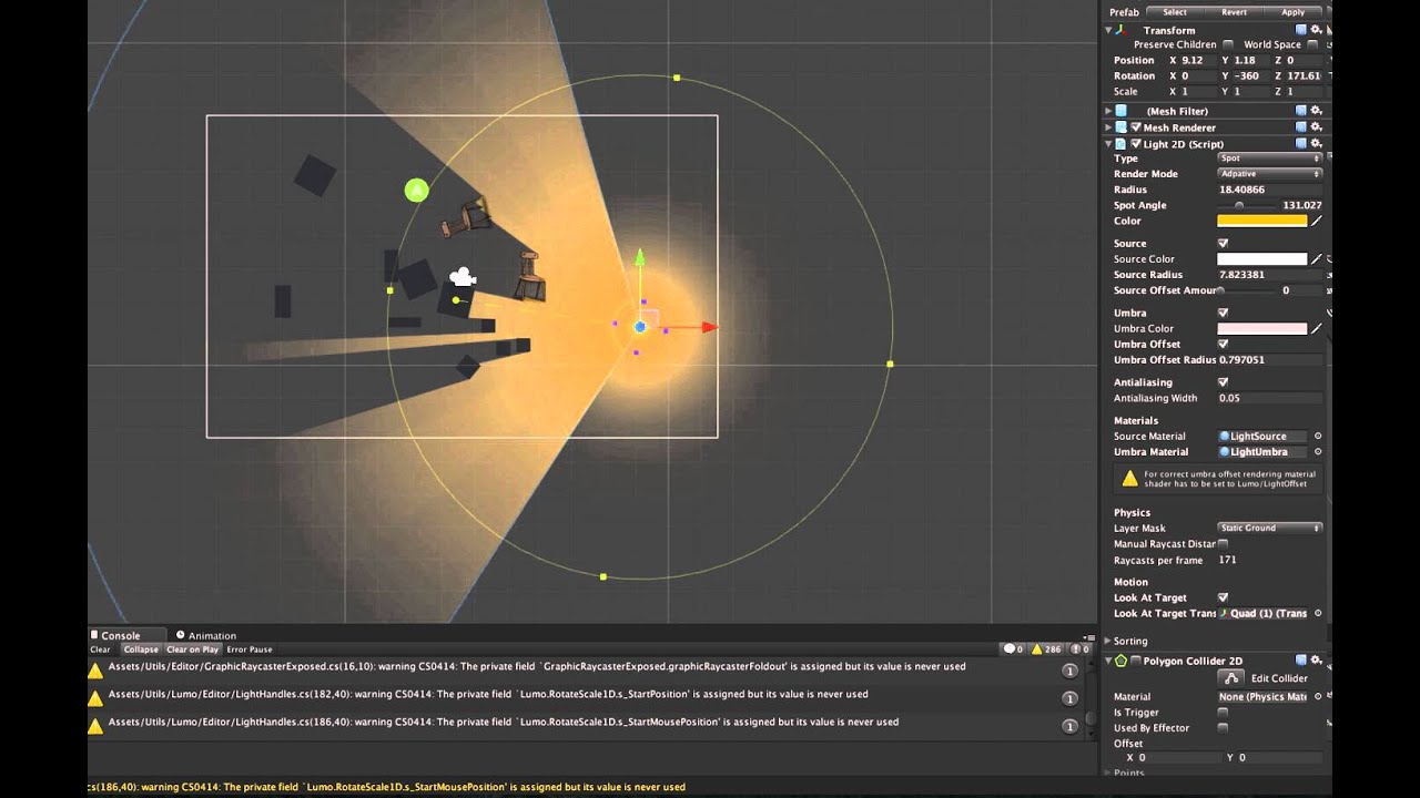 2D Lights with shadows and FOV detection in Unity - Community Showcases ...