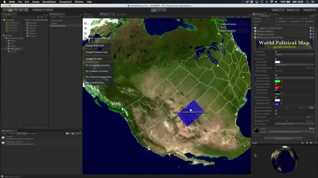 [WIP] World Political Map - Globe Edition - Community Showcases - Unity ...
