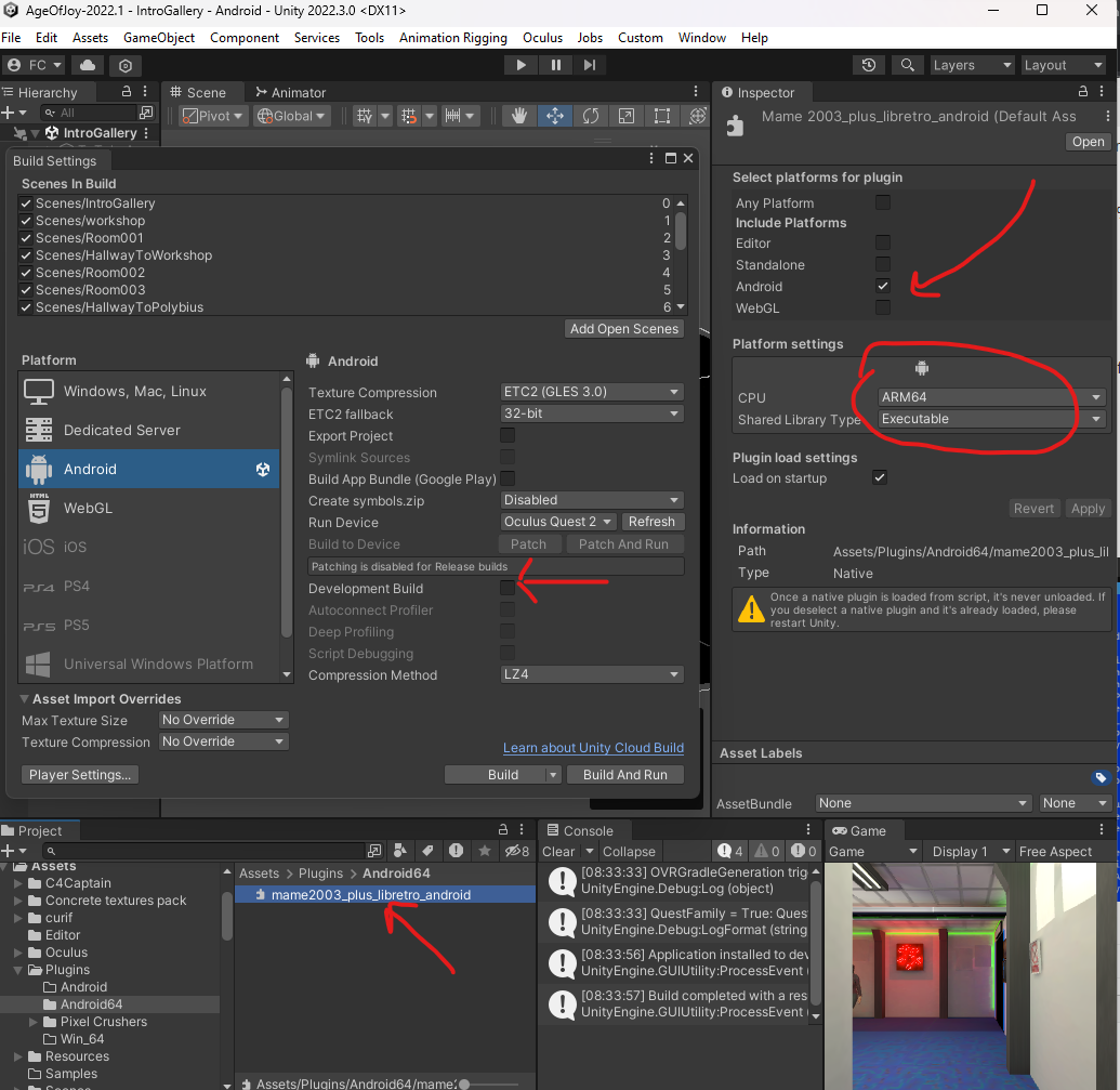Dlopen Fails Arm64 V8 Native Library When Not A Development Build Unity Engine Unity