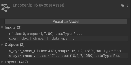 Inference error when loading FireRedASR's onnx model using Sentis, but normal inference when ...