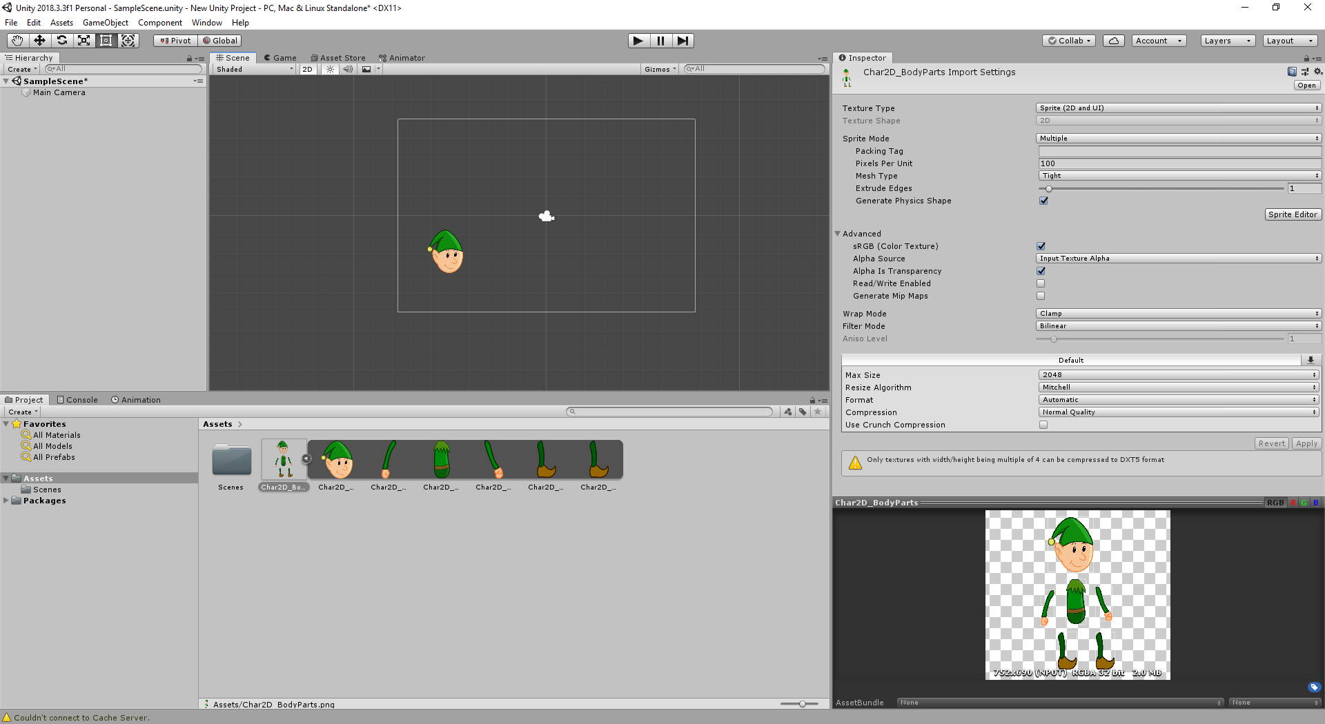 Can't import multiple sliced sprite in scene instead it opens "Save new animation clip"! Help ...