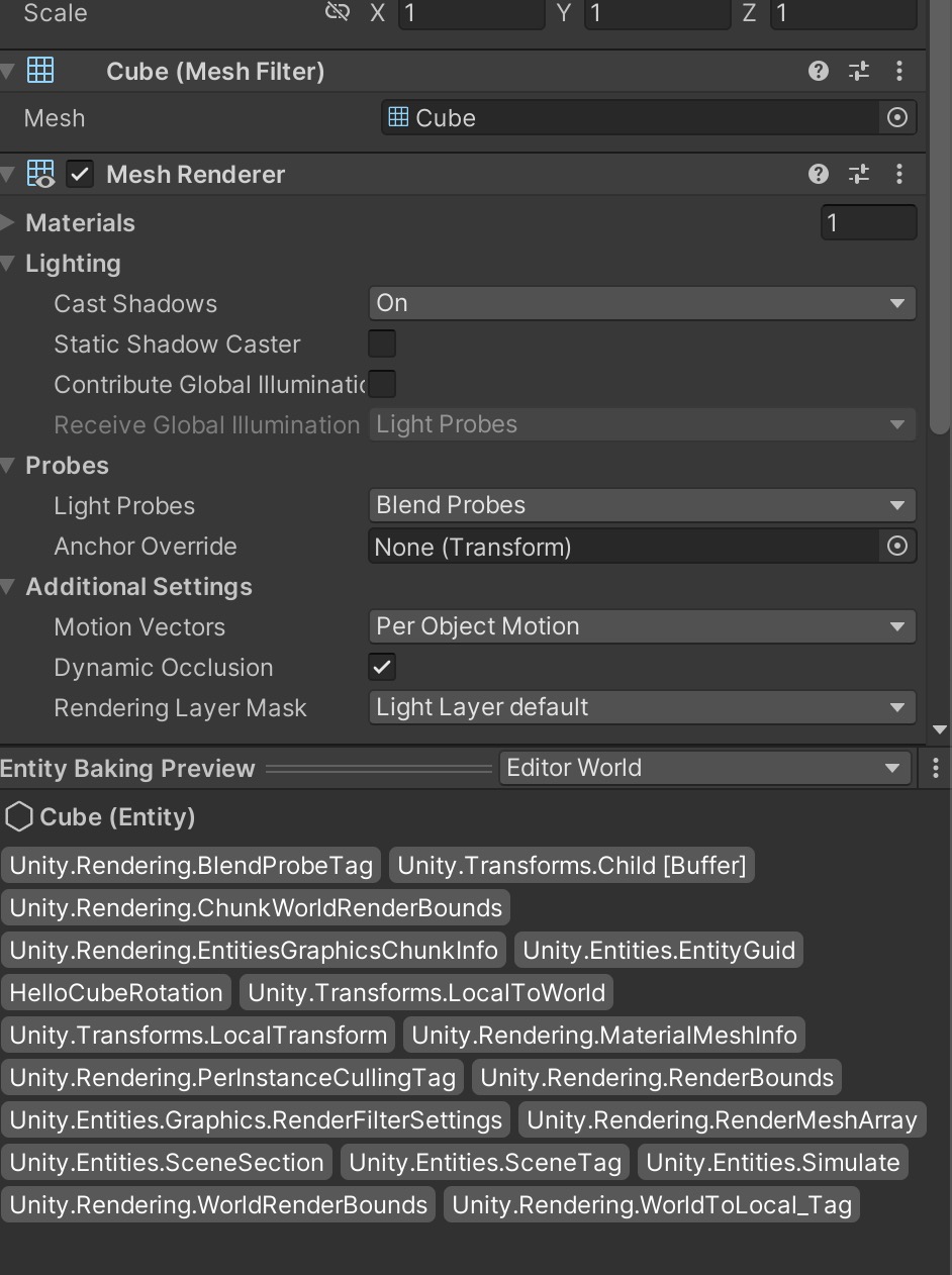 Unity ECS PostTransformMatrix no show in baking preview when object uniform scale - Unity Engine ...