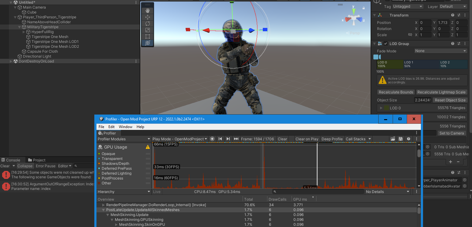 Skinned meshes and LODs bug? - Unity Engine - Unity Discussions