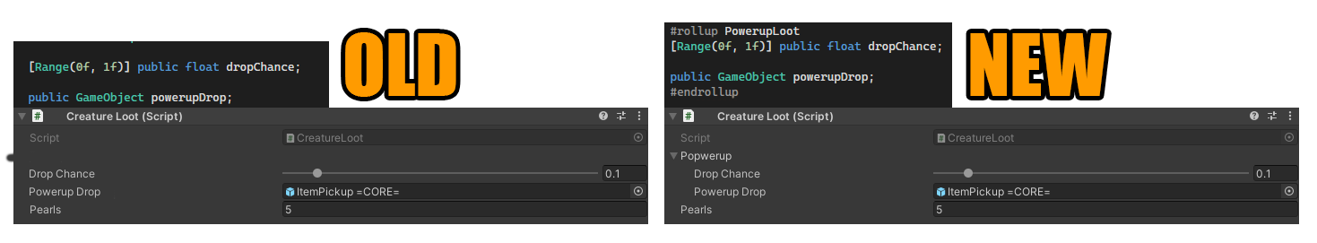 I would like to migrate existing variables and their values to a collapsible list in the ...
