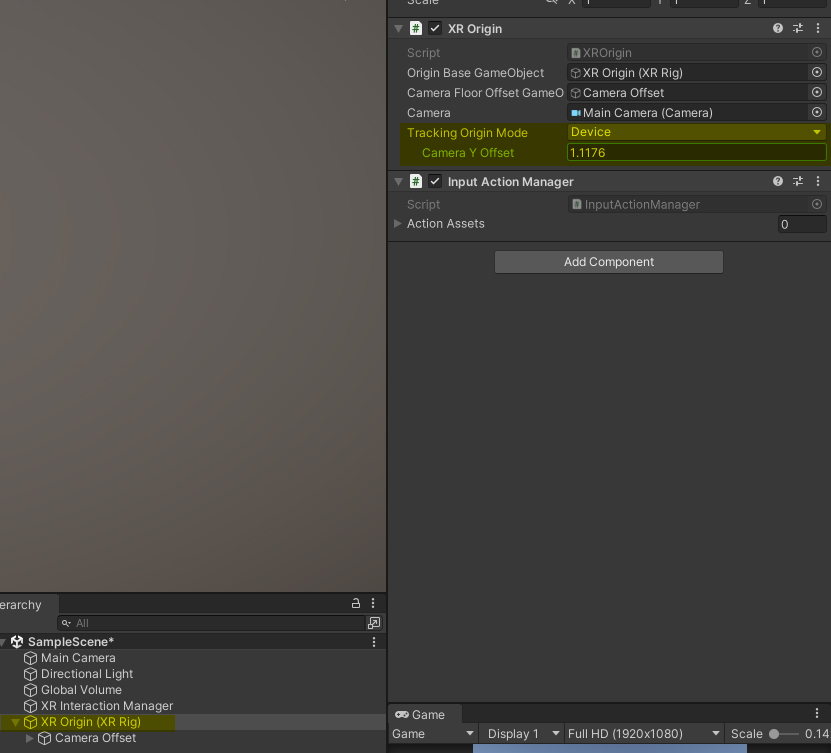 How to offset camera height using the XR Interaction Toolkit for seated game - Unity Engine ...