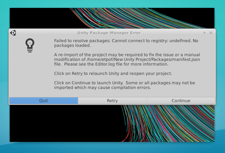 Failed to resolve packages - Unity Engine - Unity Discussions