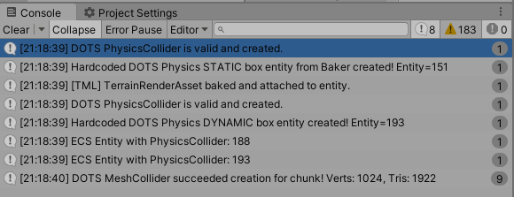 Failing Ray cast on full ECS instantiated terrain chunk - Unity Engine ...