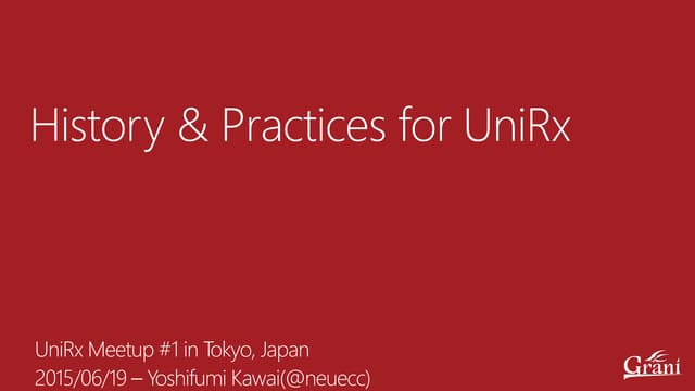 UniRx - Reactive Extensions for Unity - Page 5 - Community Showcases - Unity Discussions