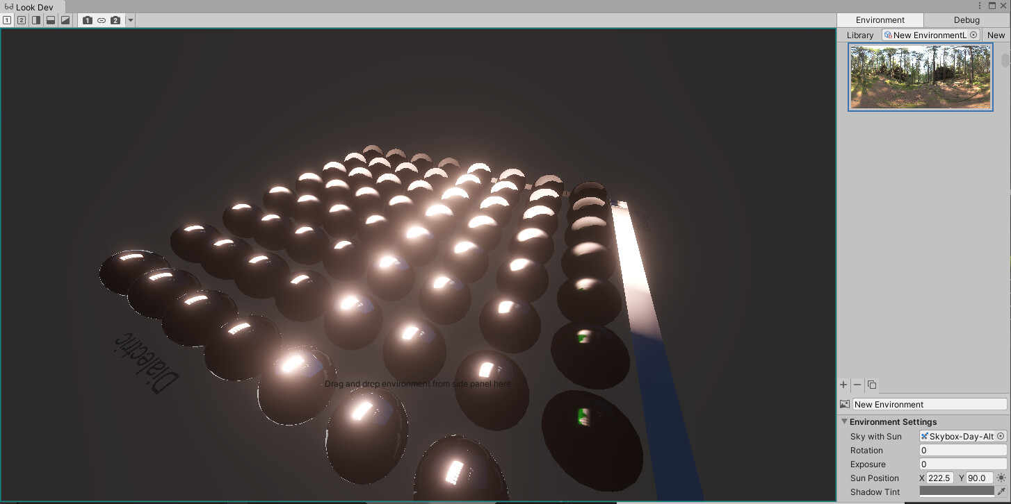 How does LookDev in HDRP work, the ambient show up black for me ...