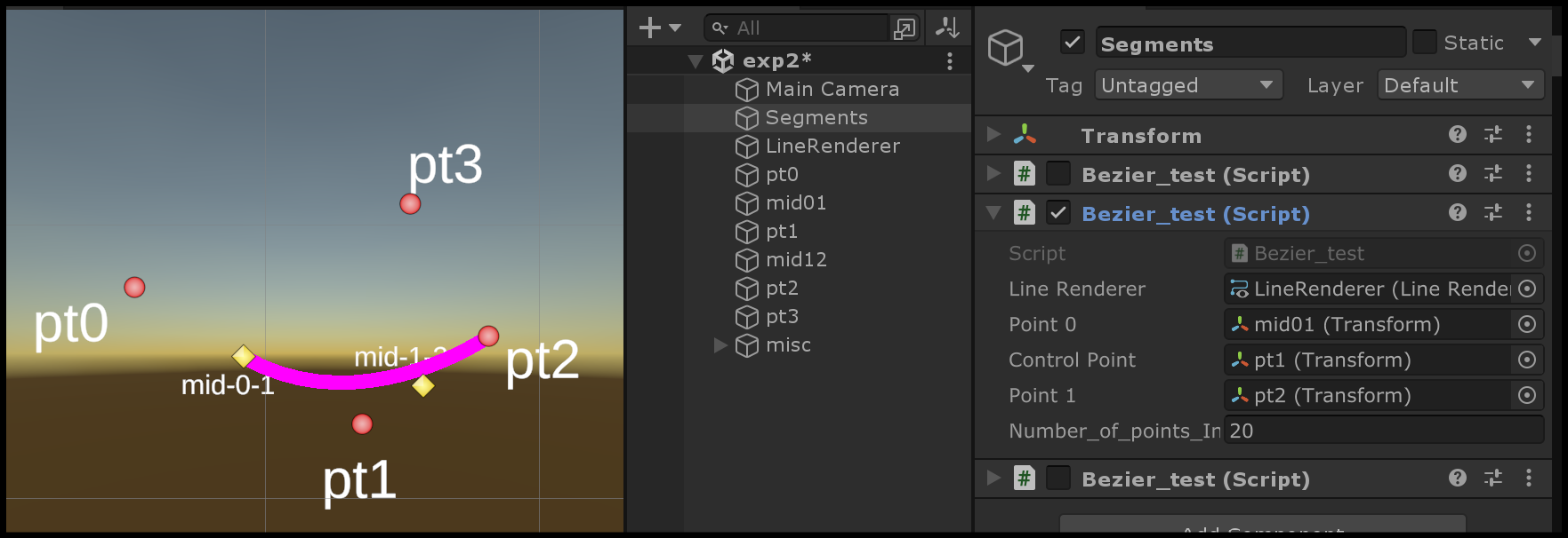 Trying To Creating A Curved Line Using Linerenderer Unity Engine Unity Discussions