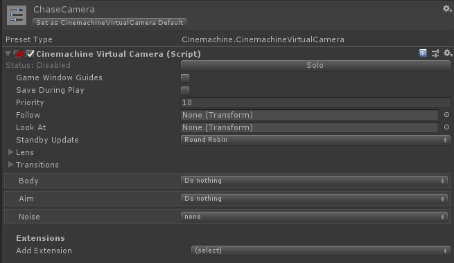 Virtual Camera Presets Unity Engine Unity Discussions