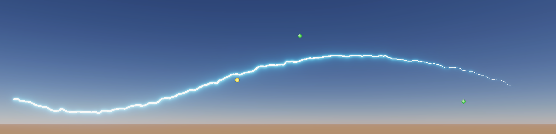 connecting multiple particle strip lightning branches with shared and ...