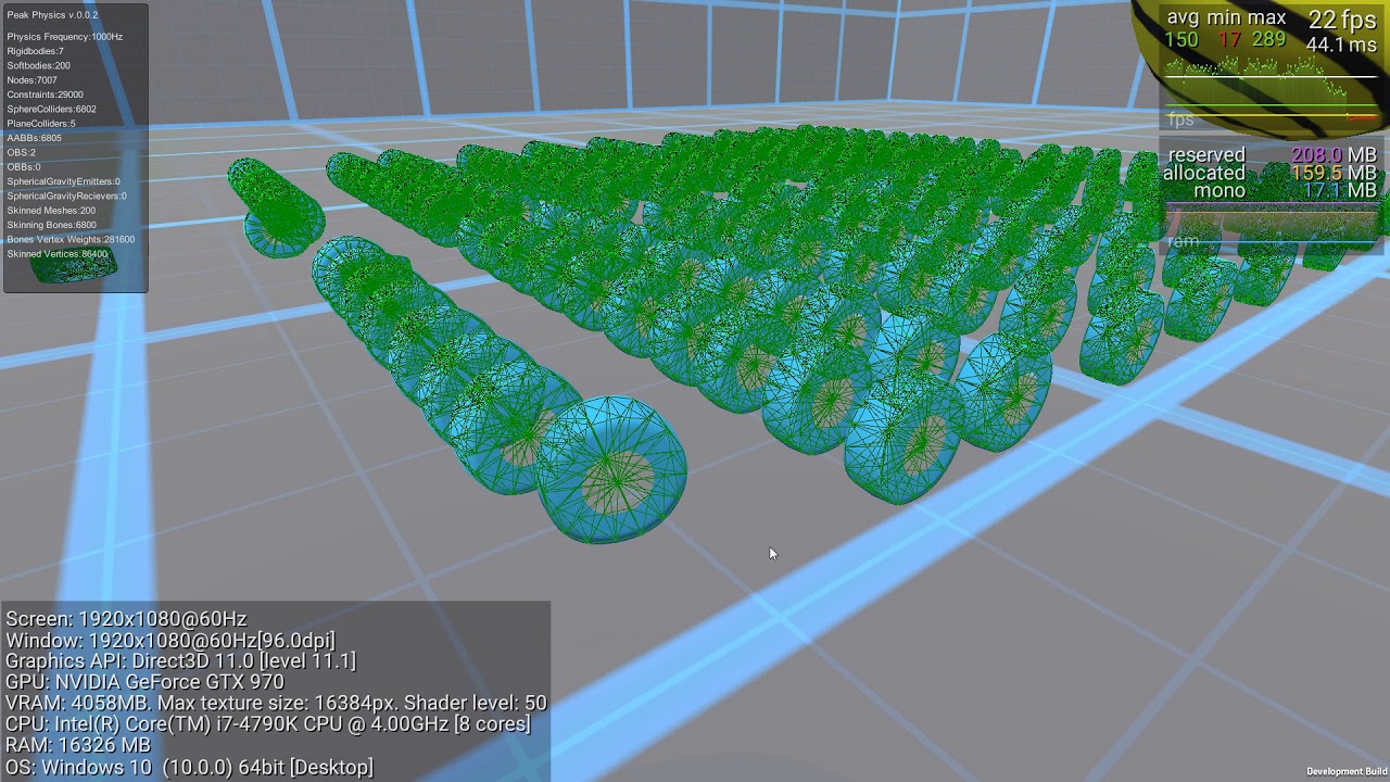 [Showcase] Peak Physics - Large scale CPU physics - Unity Engine - Unity Discussions