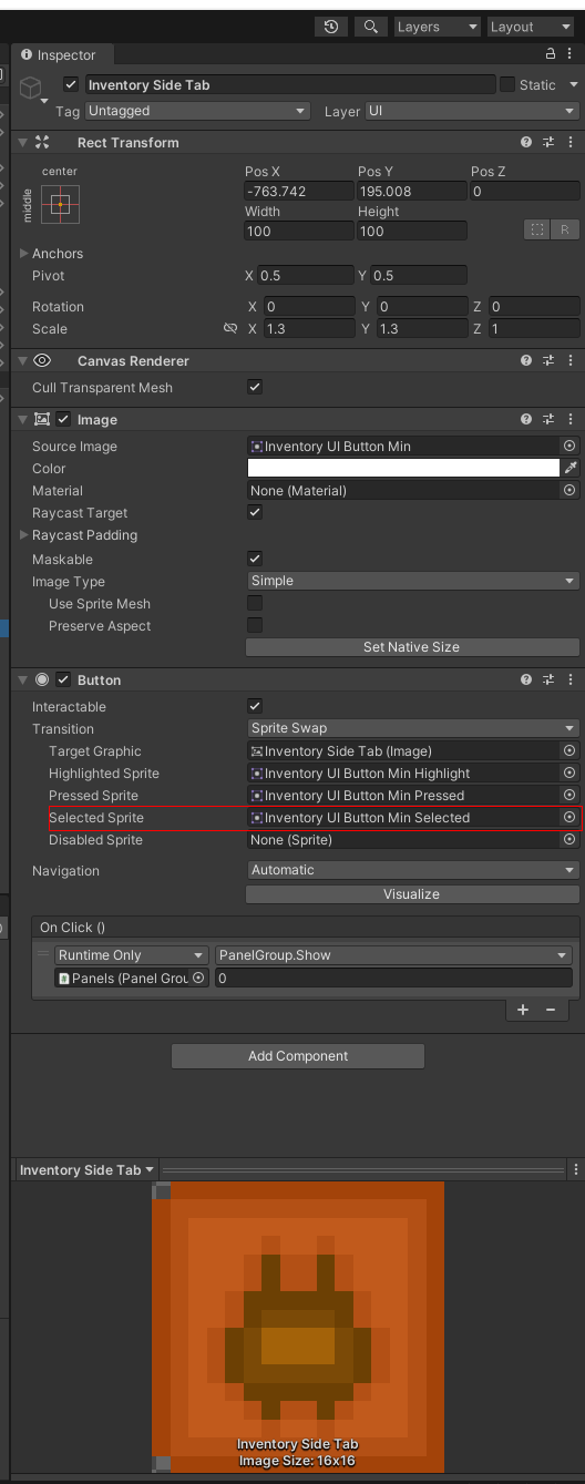 Help with the inventory system and side tabs/buttons. - Unity Engine - Unity Discussions