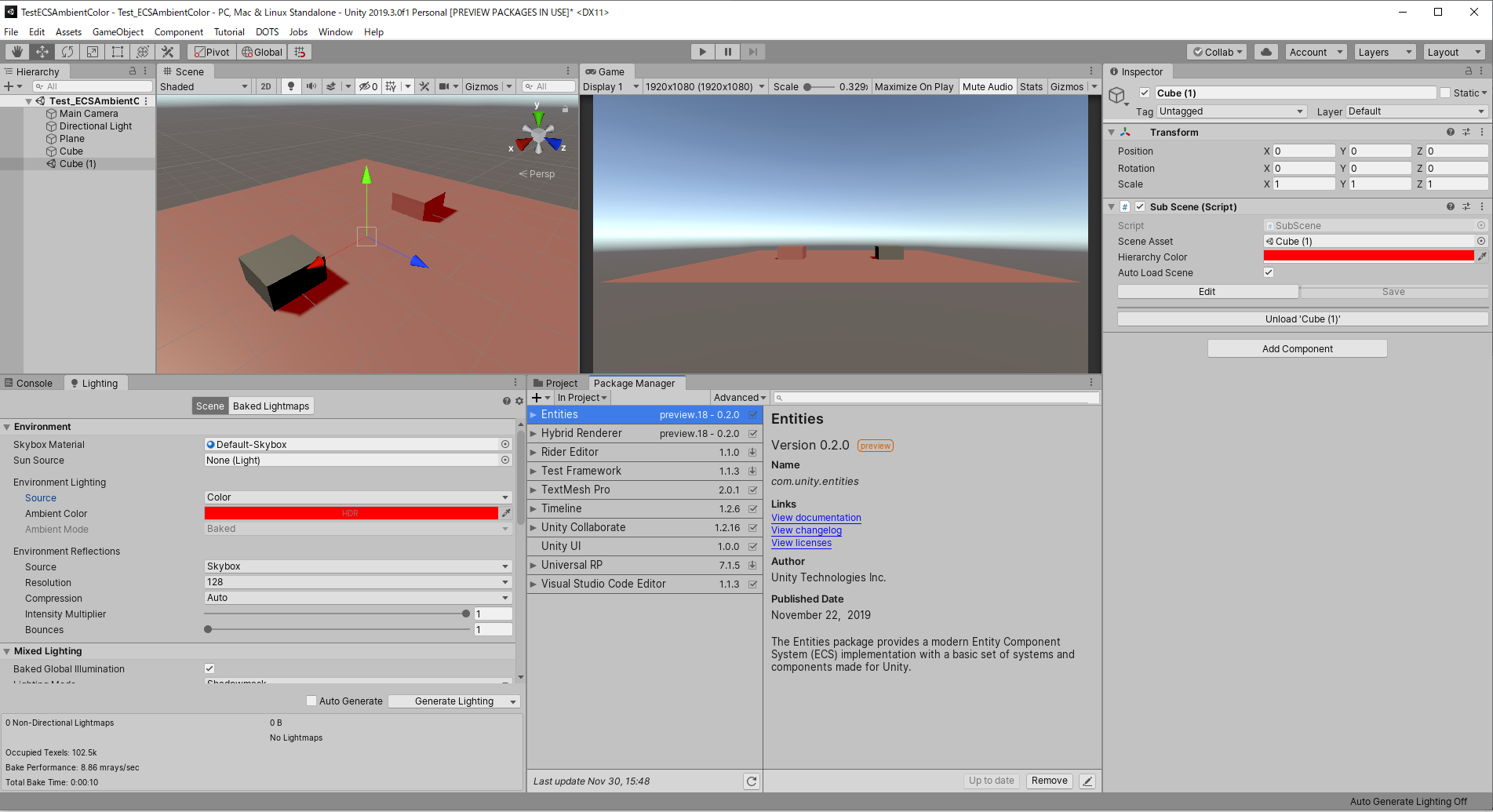 Help: ECS + URP doesn't render environment color(ambient color)? - Unity Engine - Unity Discussions