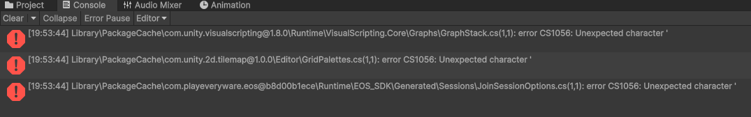 error CS1056: Unexpected character ' - Unity Engine - Unity Discussions