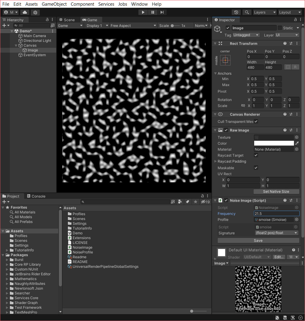 What do the different noise functions do in the new math library ...