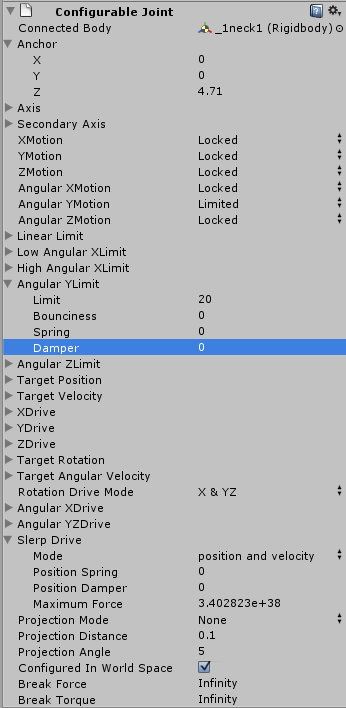Problem with configurable joint - Unity Engine - Unity Discussions