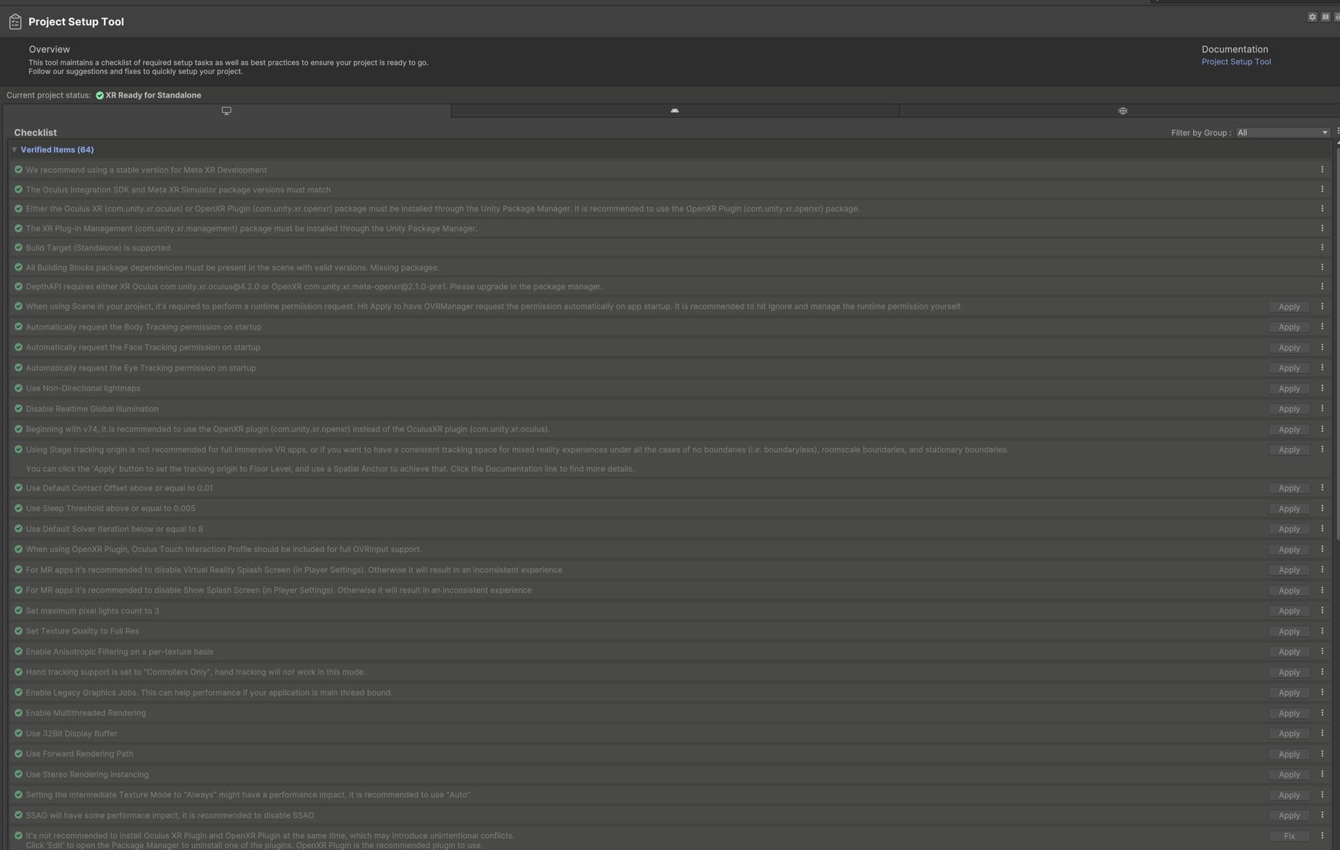 Not being able to connect the full body movement with the 3D Charakter (Meta Movement SDK ...