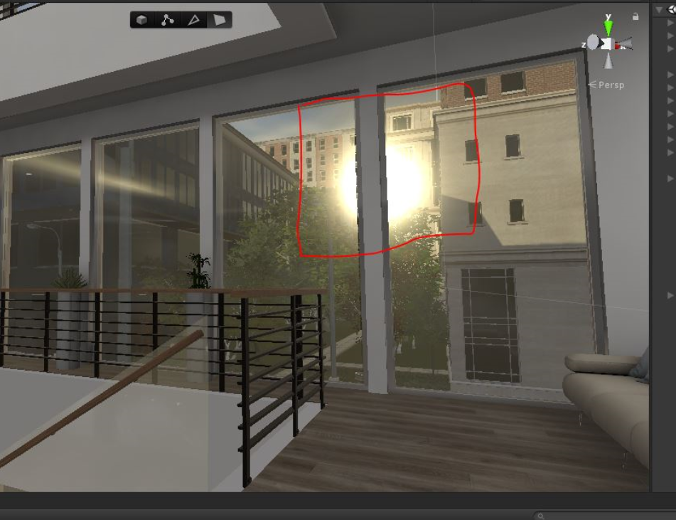 Real time directional light reflecting in an interior environment ...