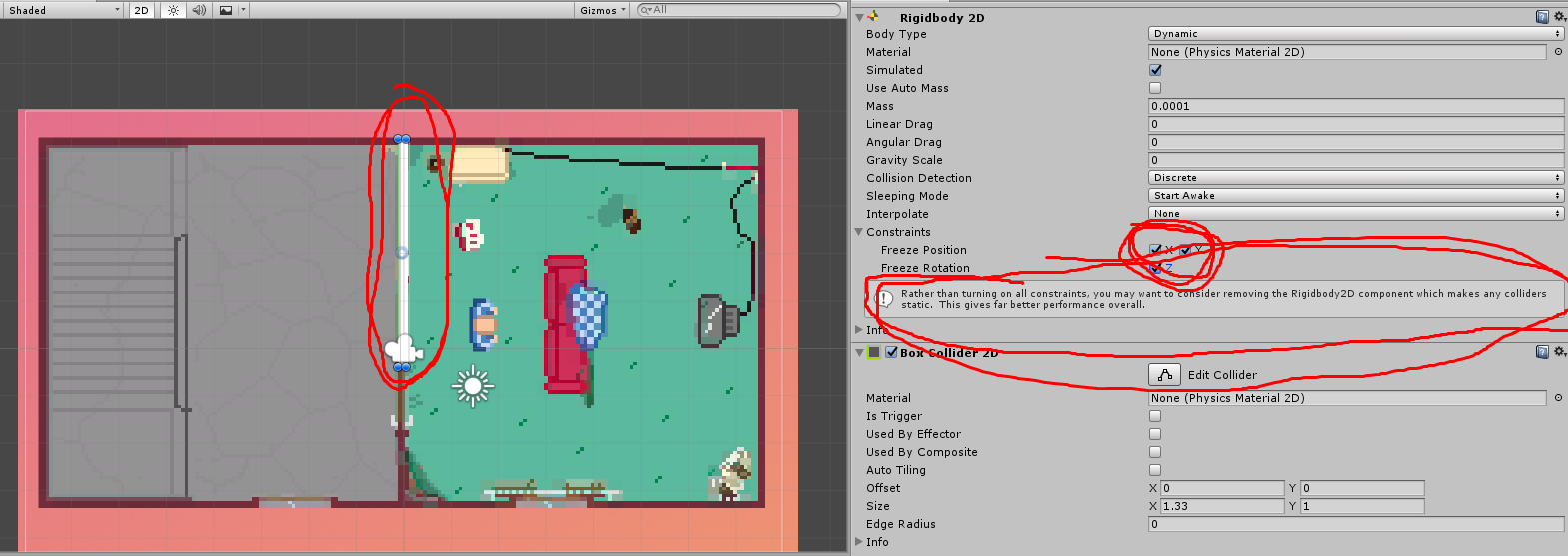 Freeze my wall for top down 2D - Unity Engine - Unity Discussions