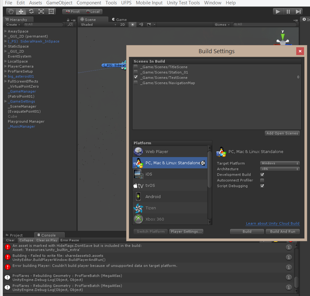 Unity bugs (many)... Scene work in editor but crash the build! - Unity ...