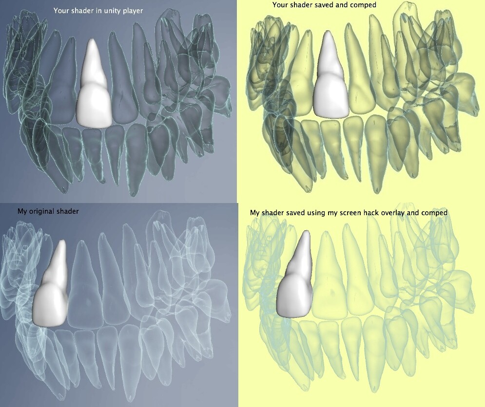 Alpha blending in a shader different to readPixels - Unity Engine - Unity Discussions