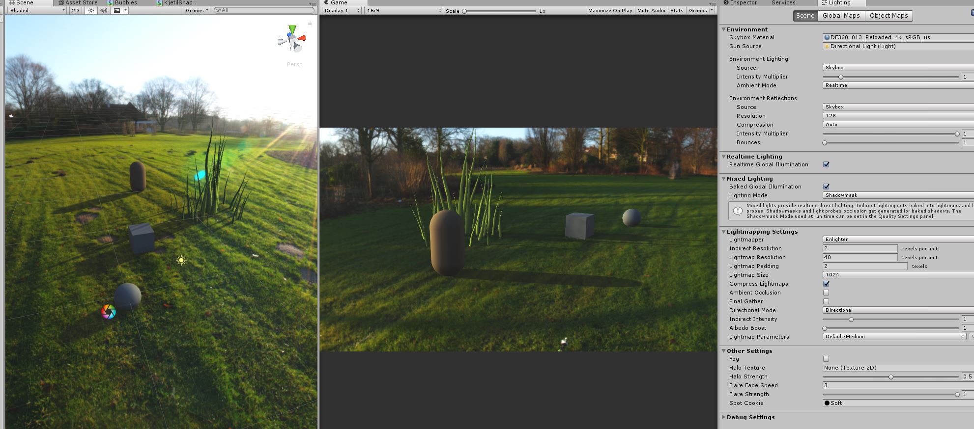 How to light objects correctly in 360 photo/video skybox scenes so they look real? - Unity ...