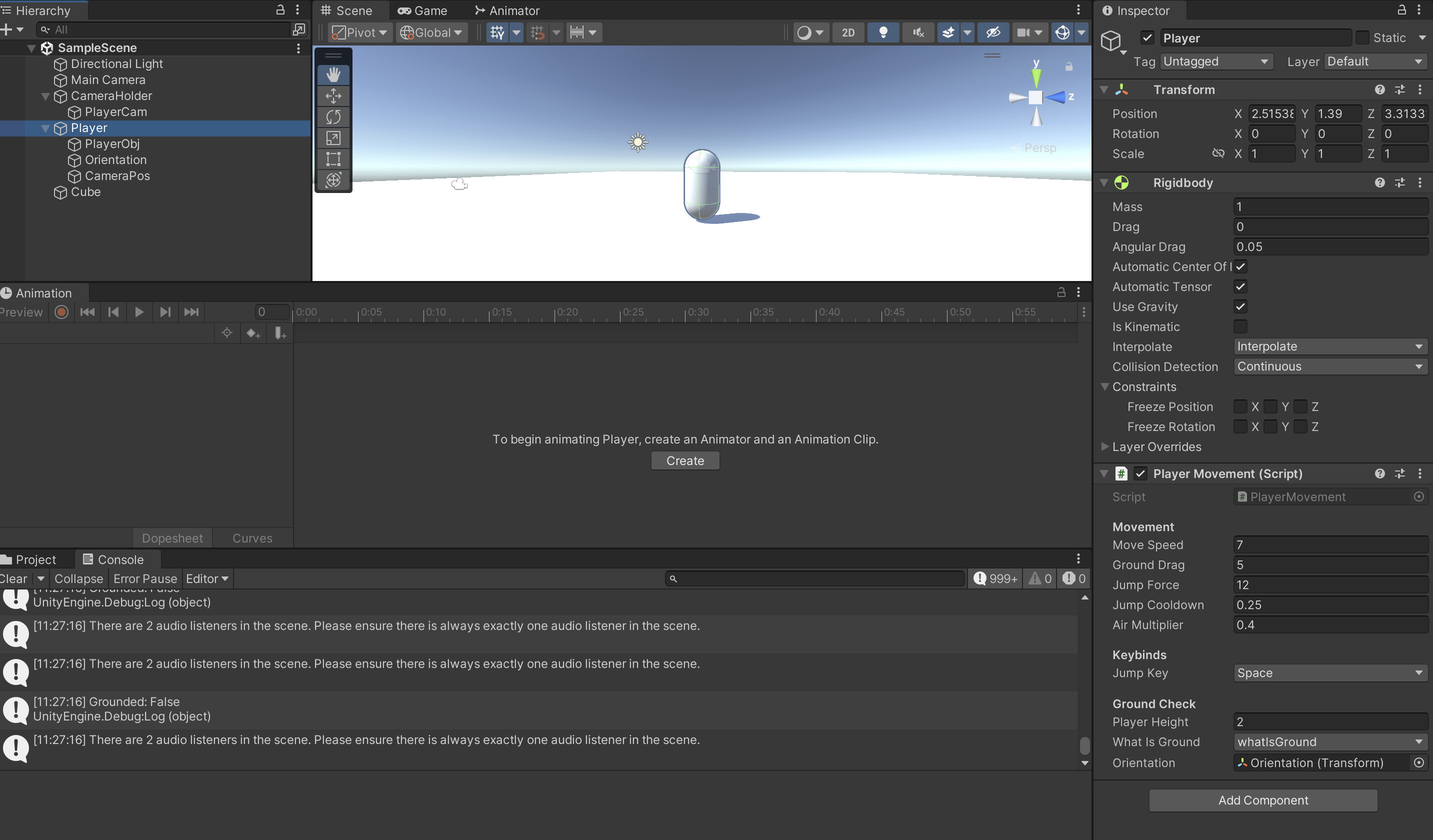 Player won't jump - Unity Engine - Unity Discussions