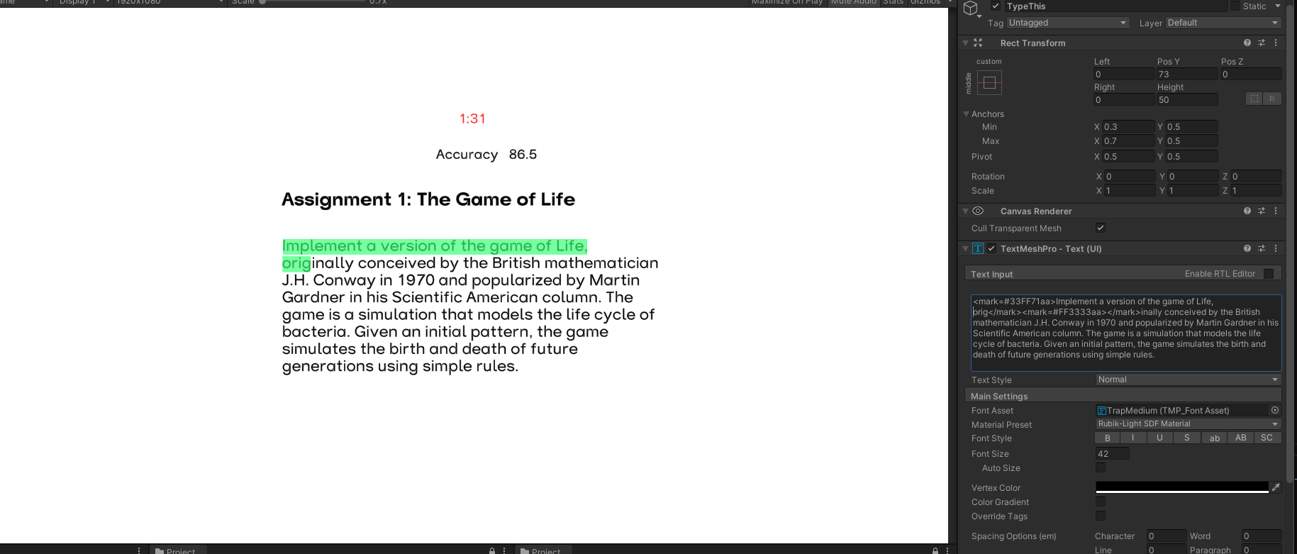 Rich text tags don't apply to space characters - is there a way? - Unity Engine - Unity Discussions