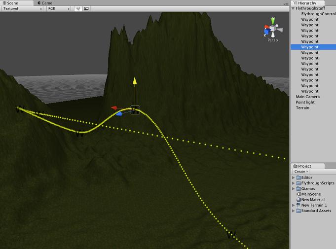 Flythrough Example Using Beziers And Waypoints Unity Engine Unity Discussions
